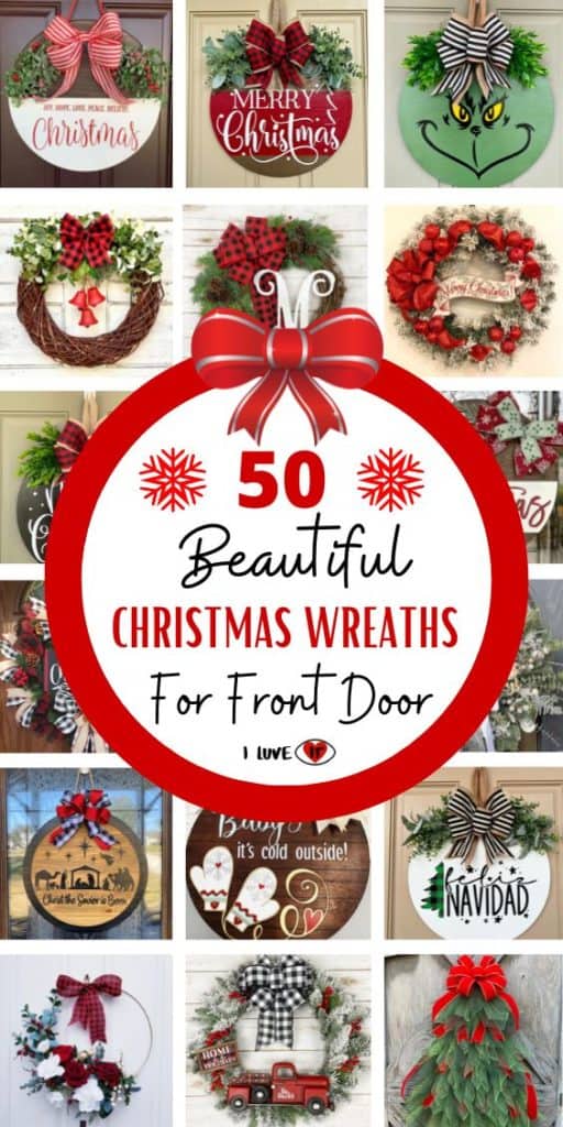 50 Beautiful Christmas Wreaths For Your Front Door - I Luve It