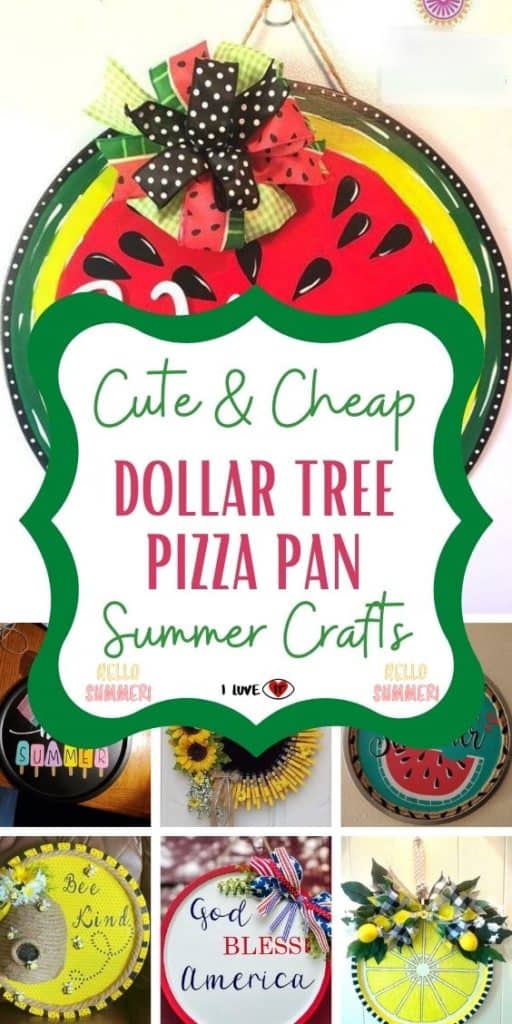 61 Cute and Cheap Dollar Tree Pizza Pan Summer Crafts - I Luve It