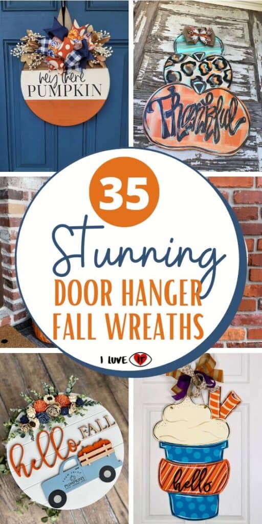 35 Best Door Hanger Fall Wreaths For Front Door - I Luve It