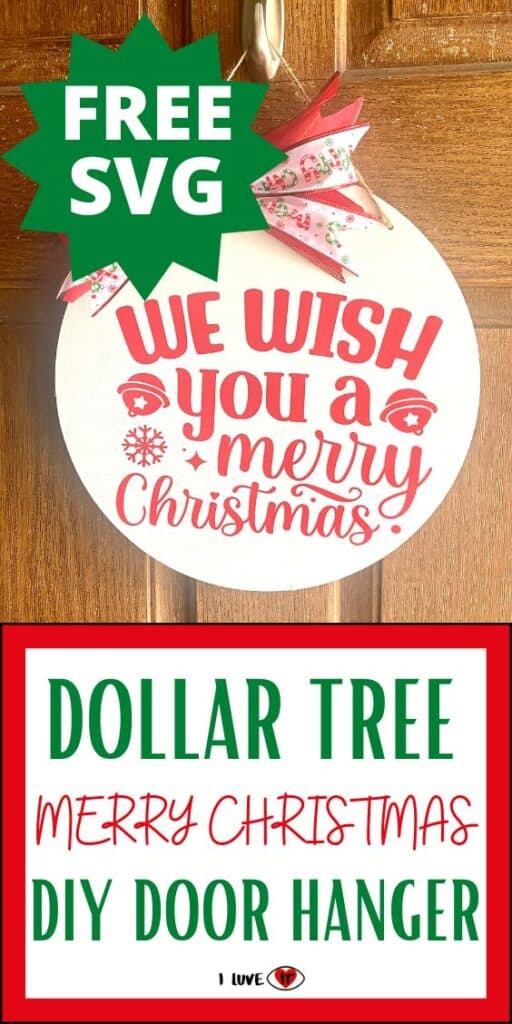 Easy To Make Dollar Tree DIY Christmas Door Hanger - I Luve It