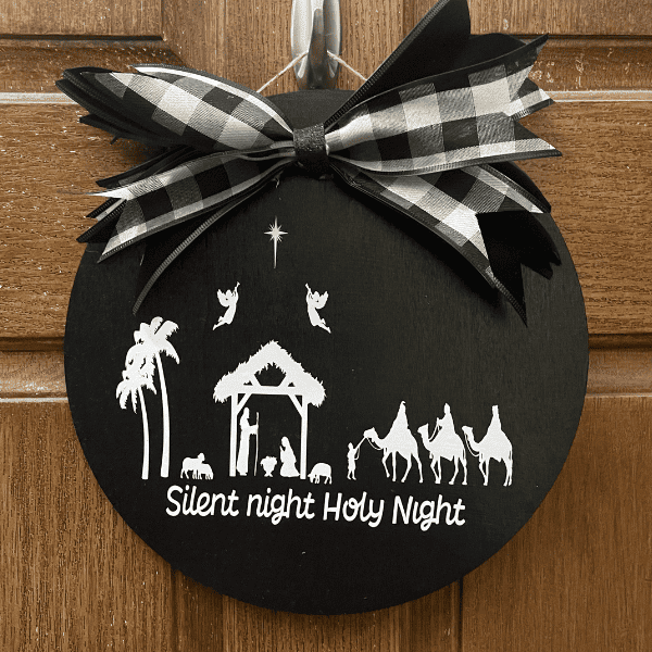 Easy To Make Dollar Tree Nativity Scene DIY Christmas Wreath - I Luve It