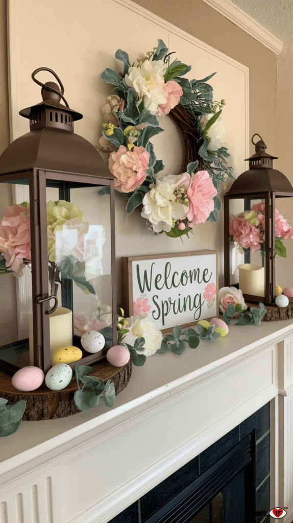 27 Fresh and Fabulous Spring Fireplace Mantel Decor Ideas - I Luve It