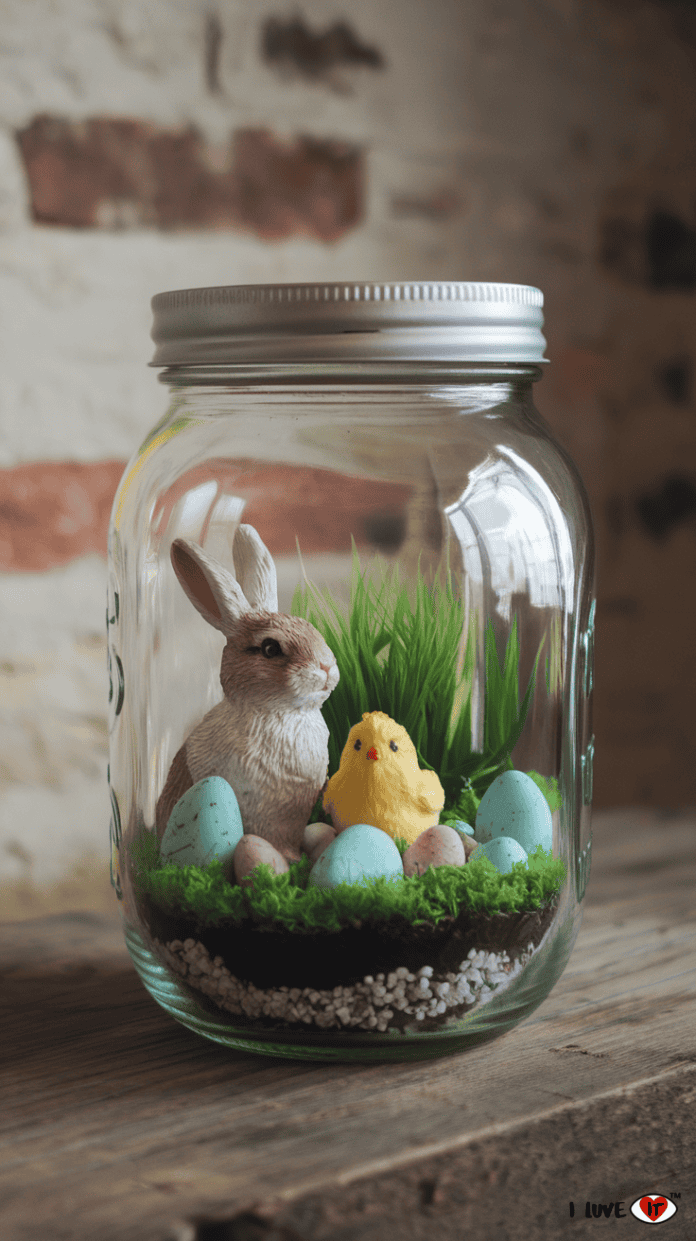 10 Mason Jar Easter Crafts to Brighten Your Spring Celebrations - I Luve It