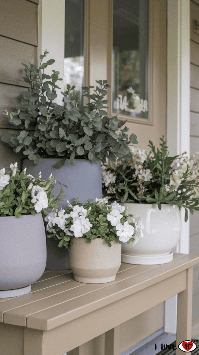 14 Gorgeous Front Porch Flower Pot Ideas - I Luve It