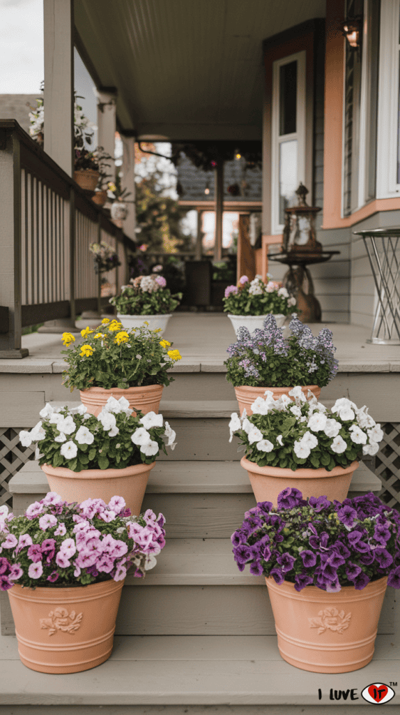 14 Gorgeous Front Porch Flower Pot Ideas - I Luve It
