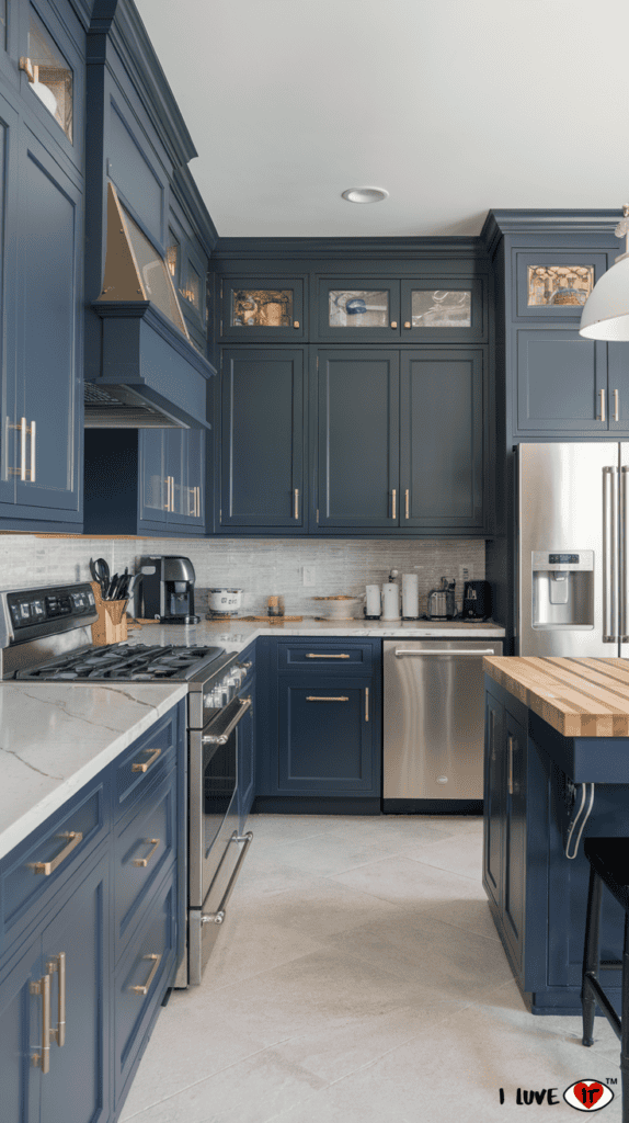 30 Gorgeous Blue Kitchen Cabinet Ideas for a Stylish Home - I Luve It