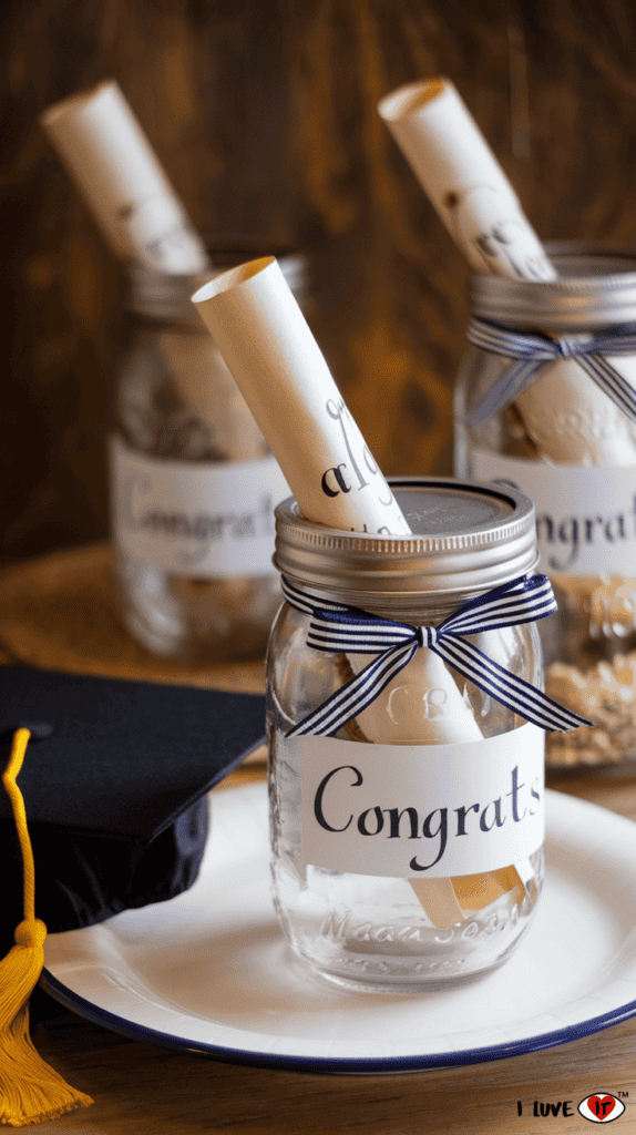 12 DIY High School Graduation Mason Jar Centerpieces - I Luve It