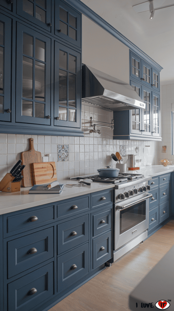 30 Gorgeous Blue Kitchen Cabinet Ideas for a Stylish Home - I Luve It