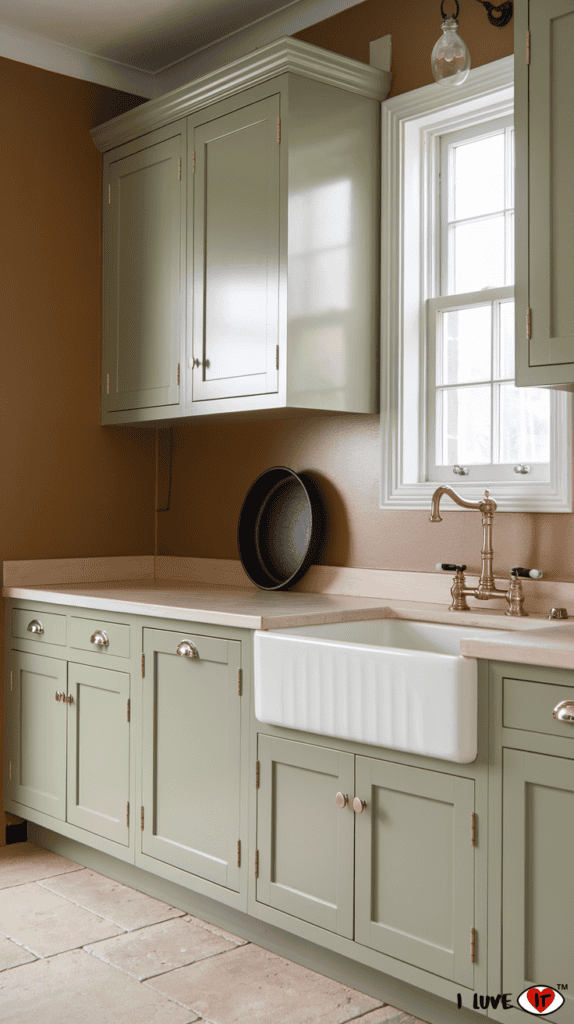 25 Beautiful Sage Green Kitchen Cabinet Ideas - I Luve It