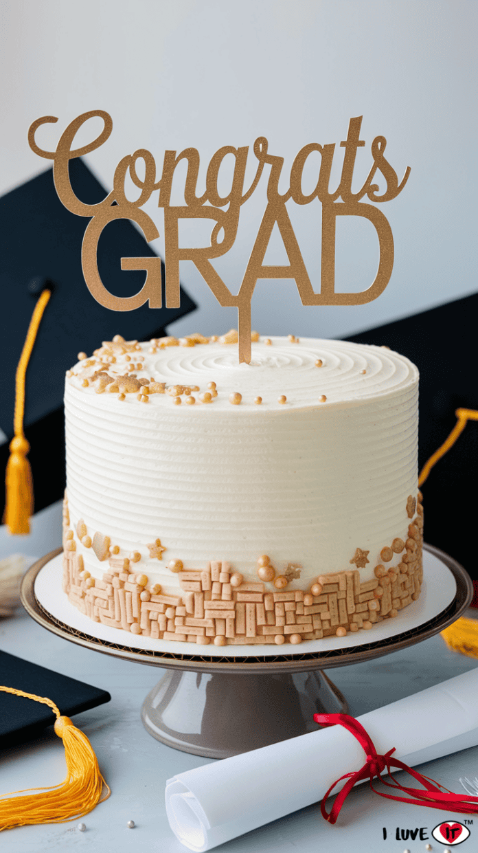 24 High School Graduation Cake Ideas to Celebrate in Style - I Luve It