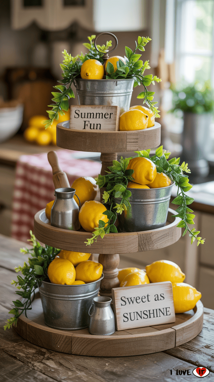 10 Summer Tiered Tray Ideas You’ll Love - I Luve It