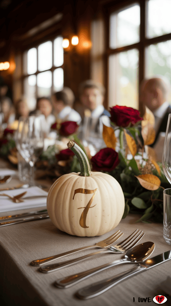 10 Fall Wedding Table Numbers to Elevate Your Autumn Reception - I Luve It